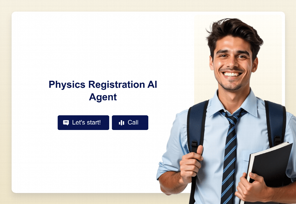 Physics Registration AI Agent Template | Jotform