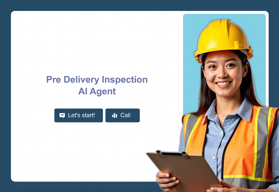 Pre Delivery Inspection Virtual Inspector Template | Jotform