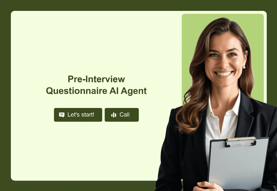 Pre-Interview Questionnaire AI Agent Template | Jotform