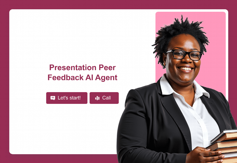 Presentation Peer Feedback AI Agent Template | Jotform