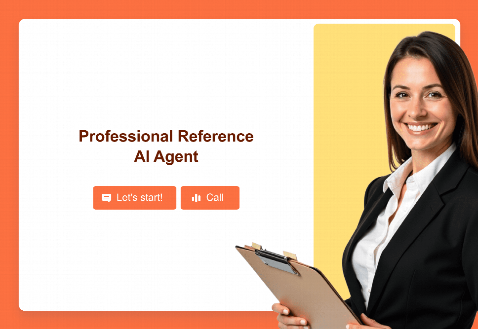 Professional Reference AI Agent Template | Jotform