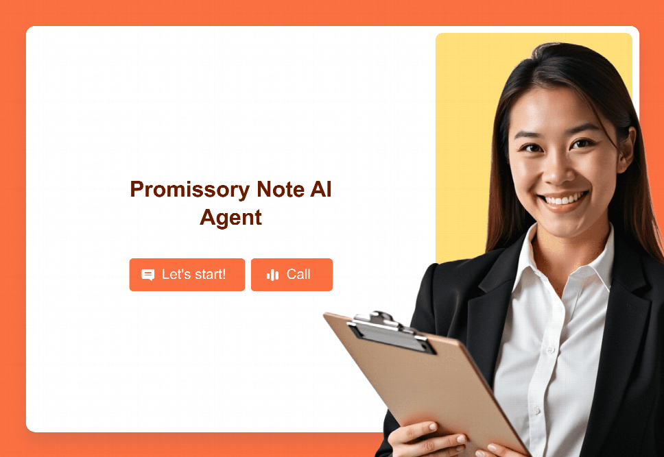 Promissory Note AI Agent Template | Jotform