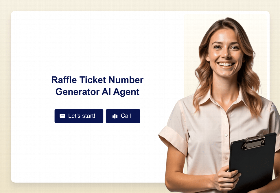 Raffle Ticket Number Generator AI Agent Template | Jotform