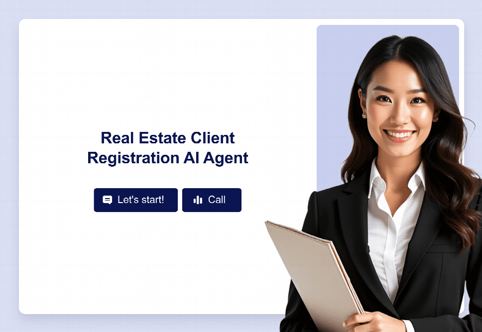 Real Estate Client Registration AI Agent Template | Jotform
