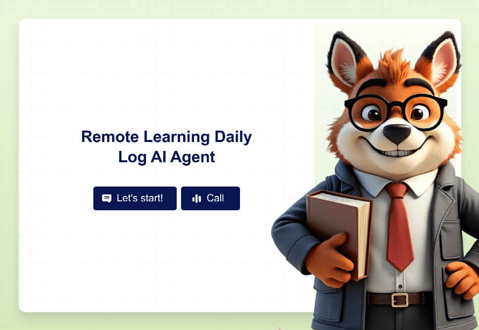 Remote Learning Daily Log AI Agent Template | Jotform