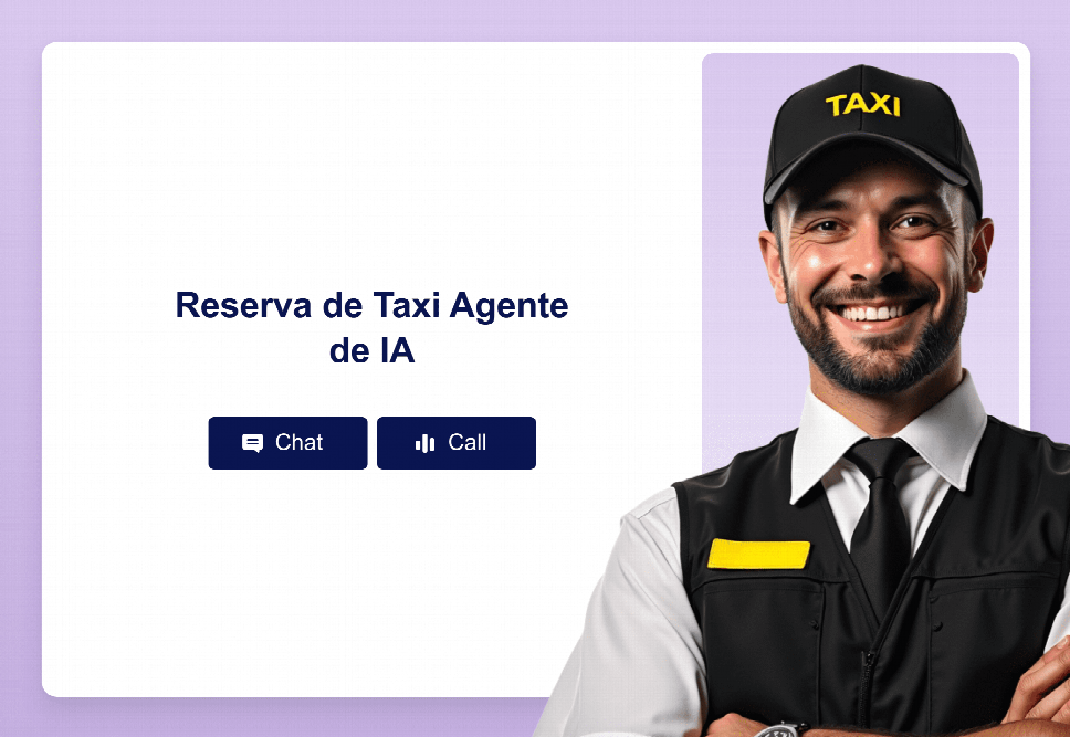 Reserva de Taxi Agente de IA | Jotform