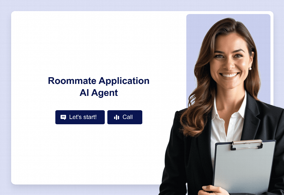 Roommate Application AI Agent Template | Jotform