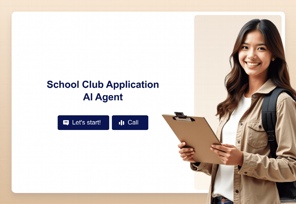School Club Application AI Agent Template | Jotform