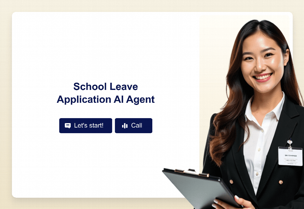 School Leave Application AI Agent Template | Jotform