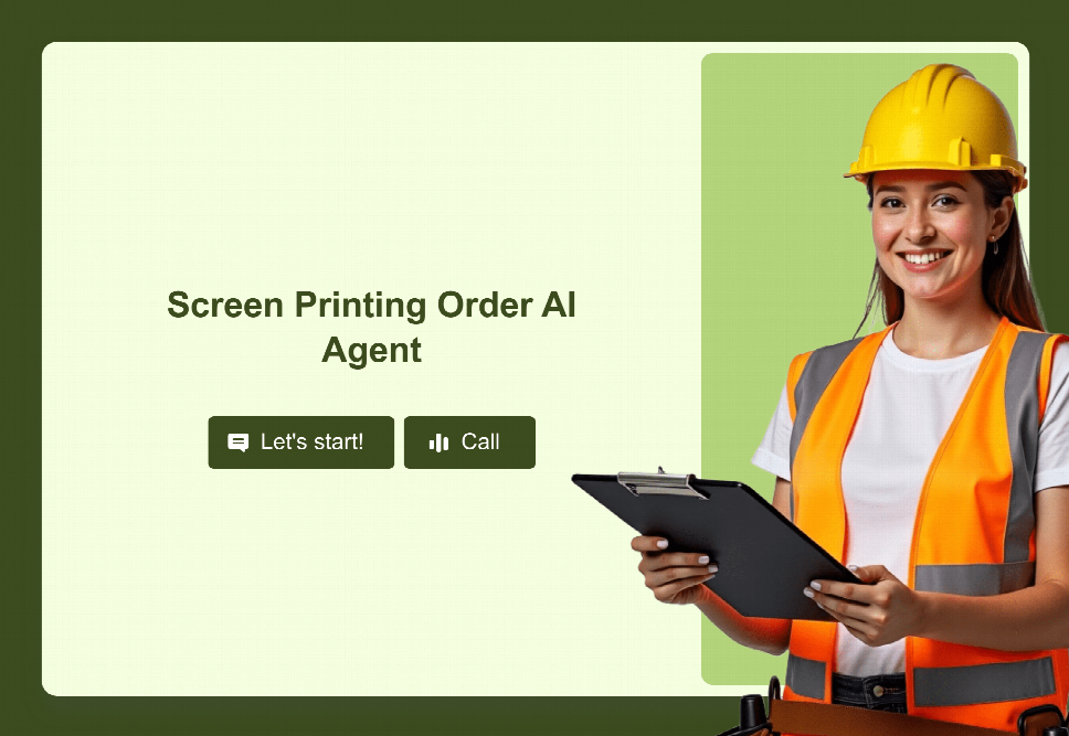 Screen Printing Order AI Agent Template | Jotform