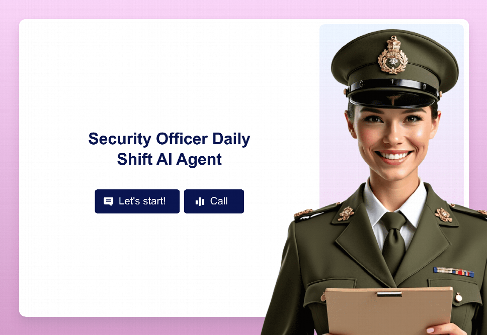 Security Officer Daily Shift AI Agent Template | Jotform