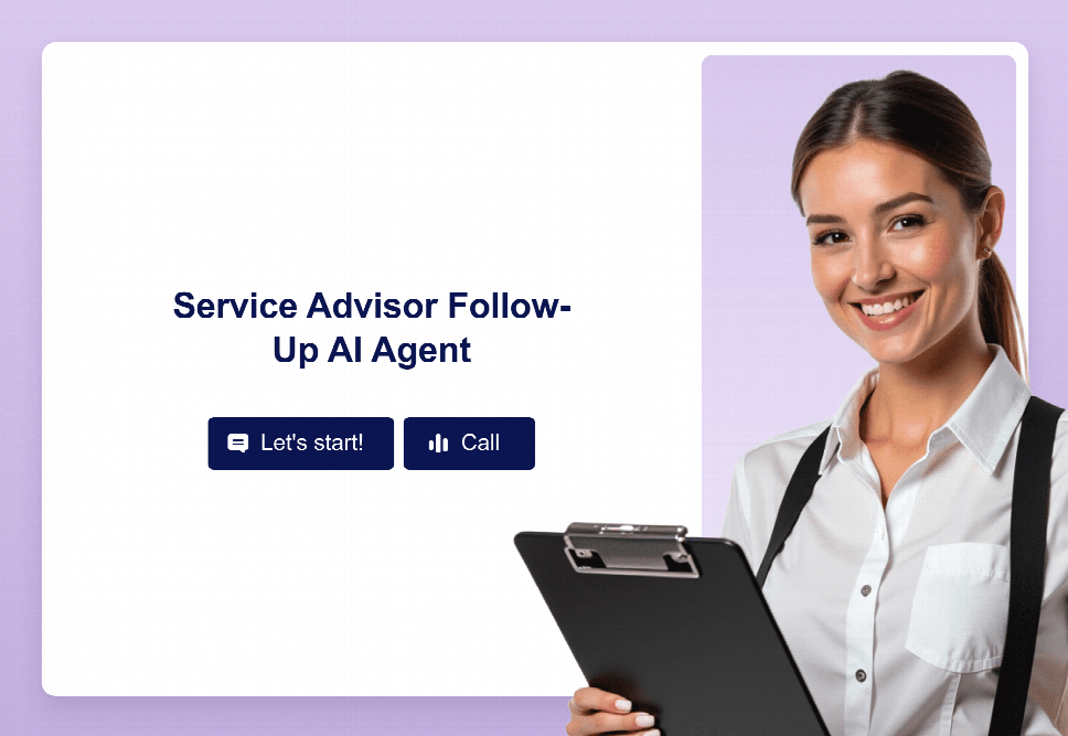 Service Advisor Follow-Up AI Agent Template | Jotform