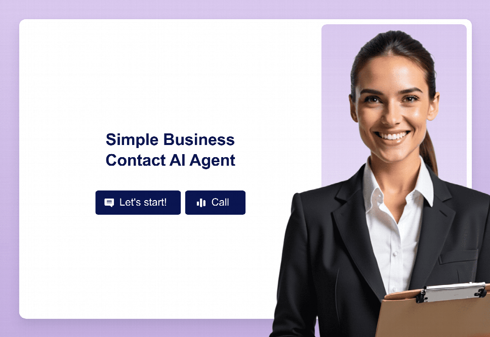 Simple Business Contact AI Agent Template | Jotform