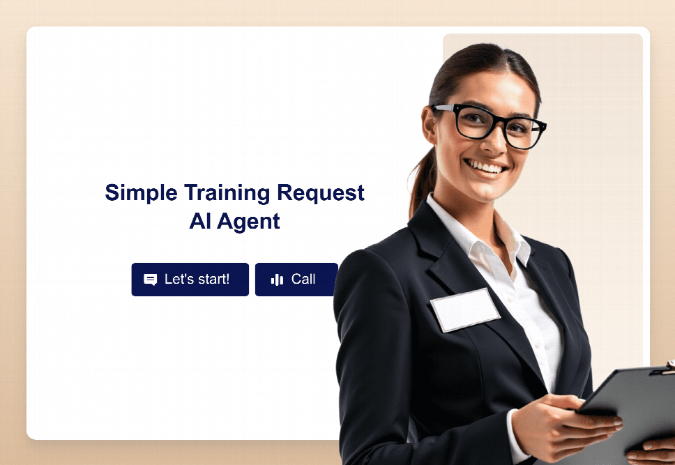 Simple Training Request Assistant Template | Jotform