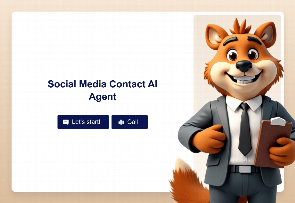 Social Media Contact AI Agent Template | Jotform