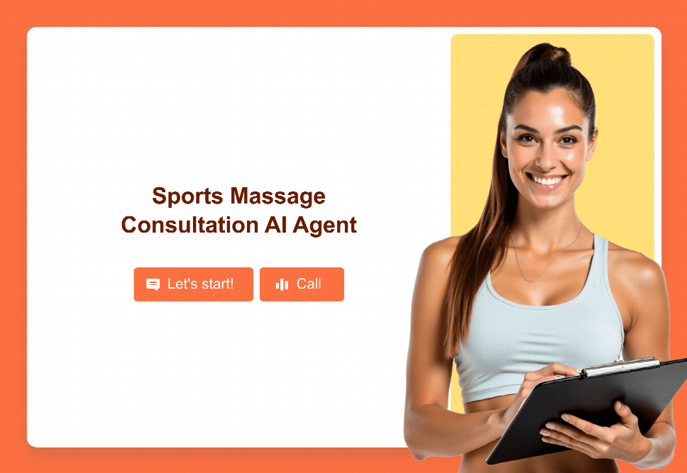 Sports Massage Consultation AI Agent Template | Jotform
