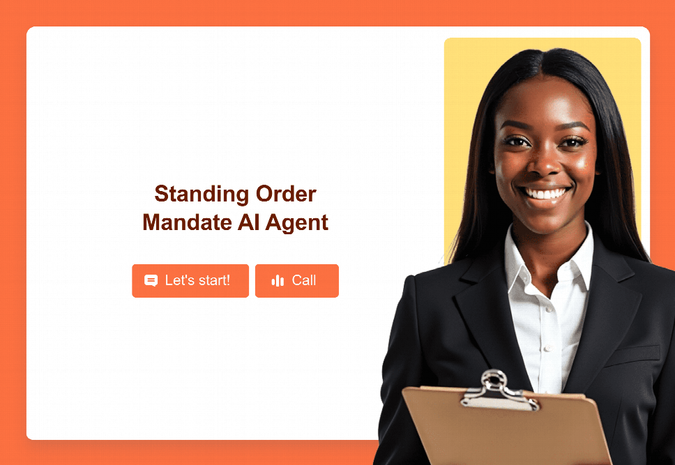 Standing Order Mandate AI Agent Template | Jotform