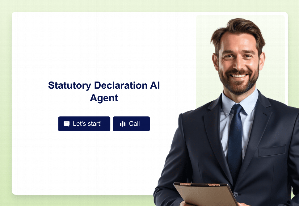 Statutory Declaration AI Agent Template | Jotform