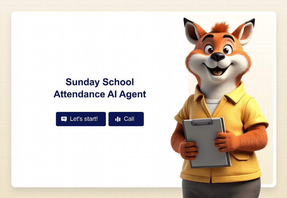 Sunday School Attendance AI Agent Template | Jotform
