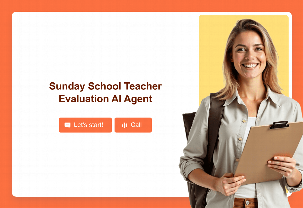 Sunday School Teacher Evaluation AI Agent Template | Jotform