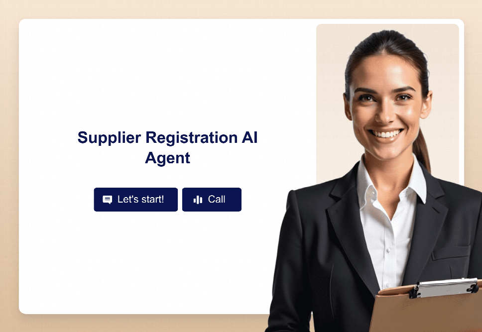 Supplier Registration AI Agent Template | Jotform