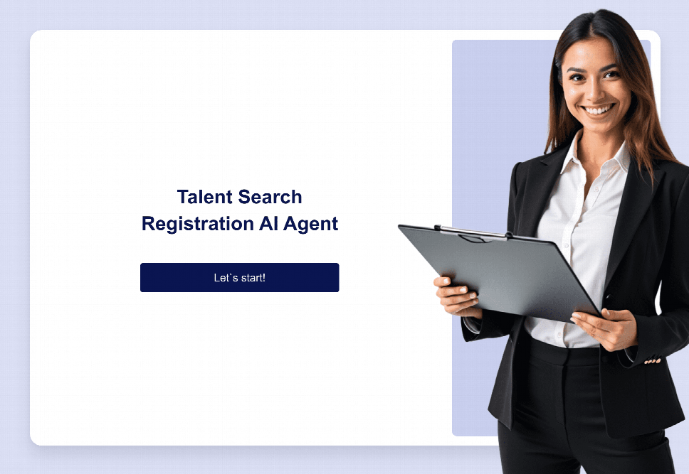 Talent Search Registration AI Agent Template | Jotform