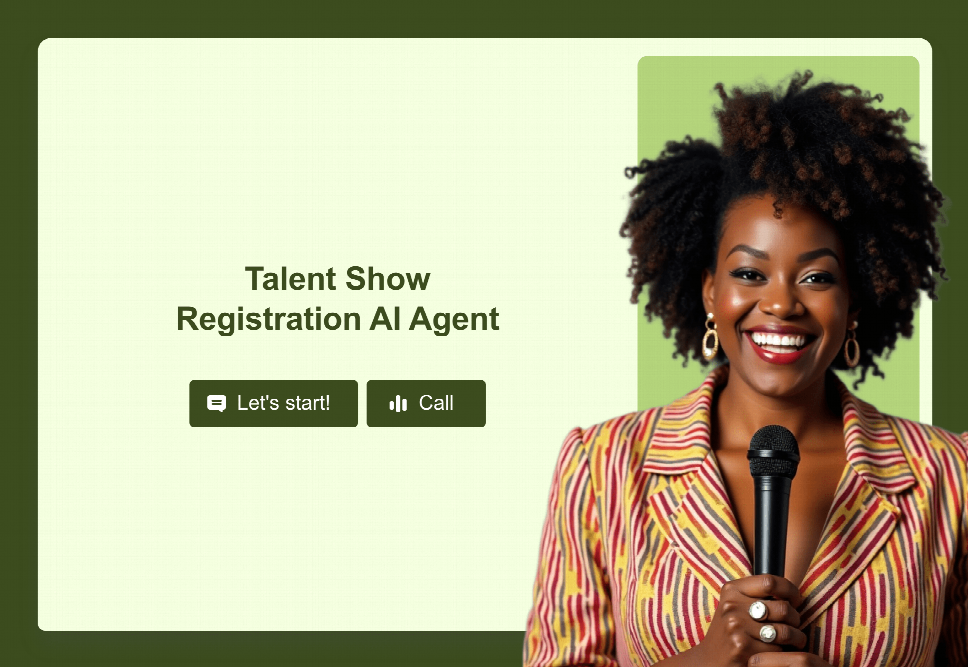Talent Show Registration Assistant Template | Jotform
