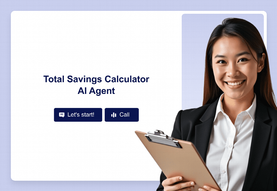 Total Savings Calculator AI Agent Template | Jotform