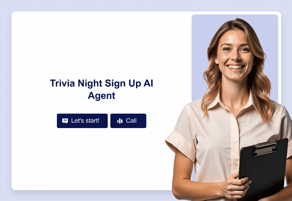 Trivia Night Sign-Up Coordinator Template | Jotform