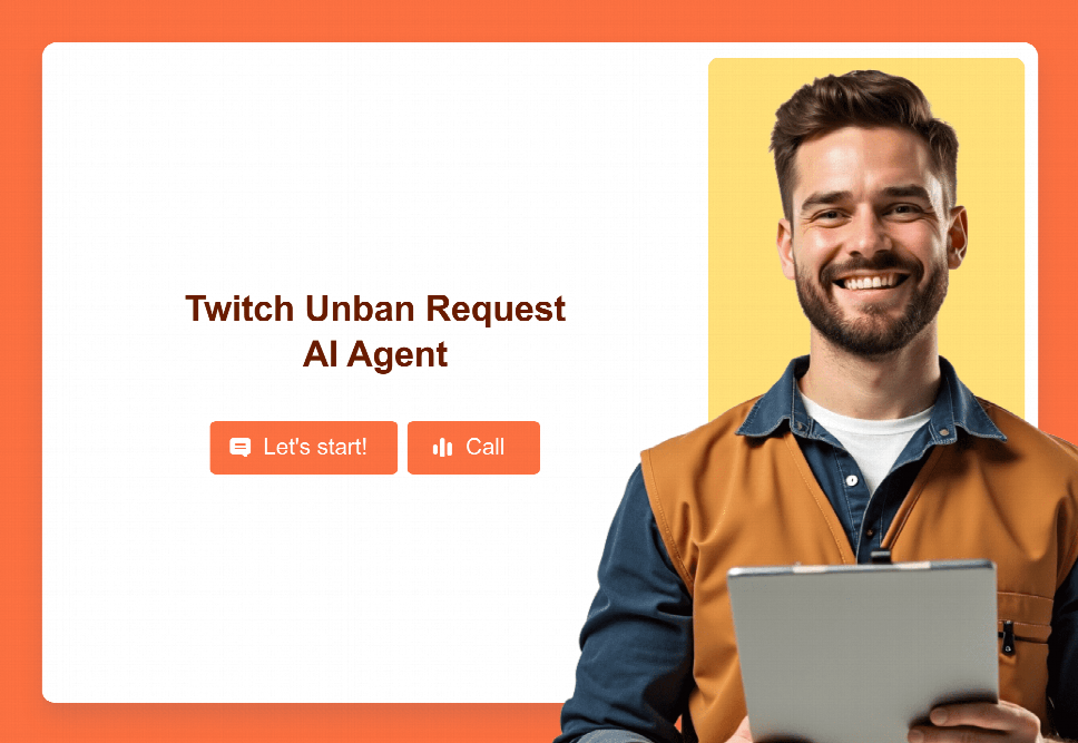 Twitch Unban Request AI Agent Template | Jotform
