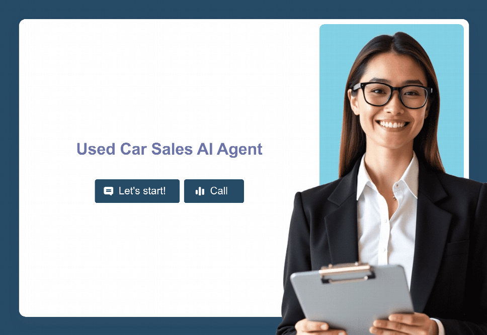 Used Car Sales AI Agent Template | Jotform