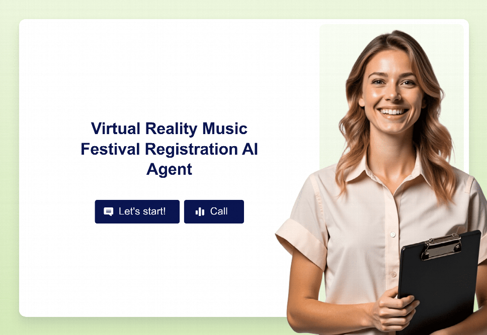 Virtual Reality Music Festival Registration AI Agent Template | Jotform