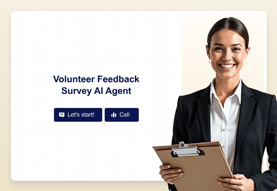 Volunteer Feedback Survey AI Agent Template | Jotform