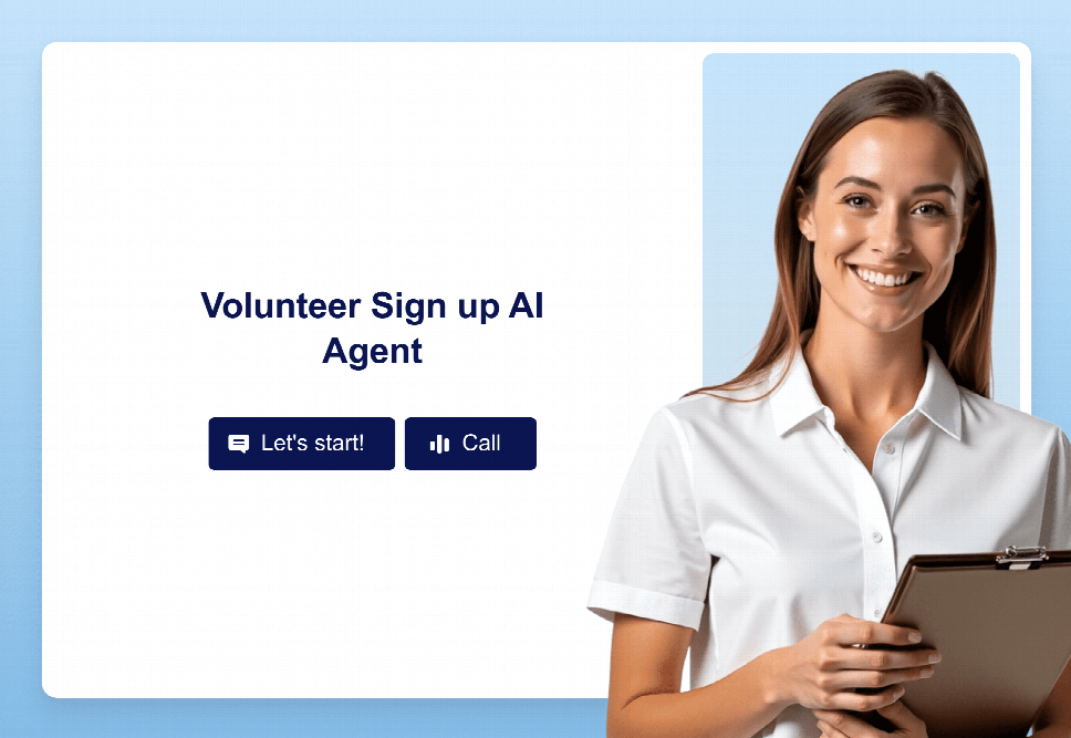 Volunteer Sign up AI Agent Template | Jotform