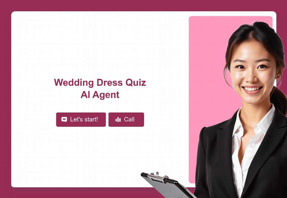 Wedding Dress Quiz AI Agent Template | Jotform