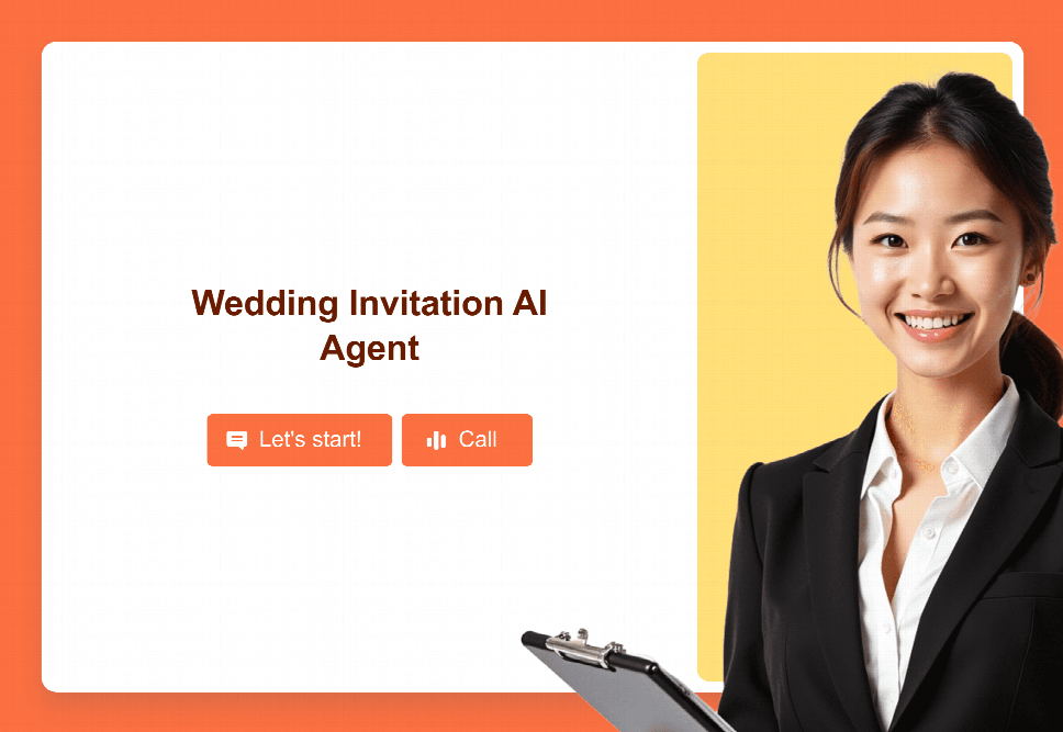 Wedding Invitation AI Agent Template | Jotform