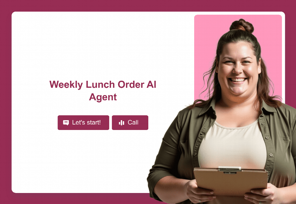 Weekly Lunch Order Coordinator Template | Jotform