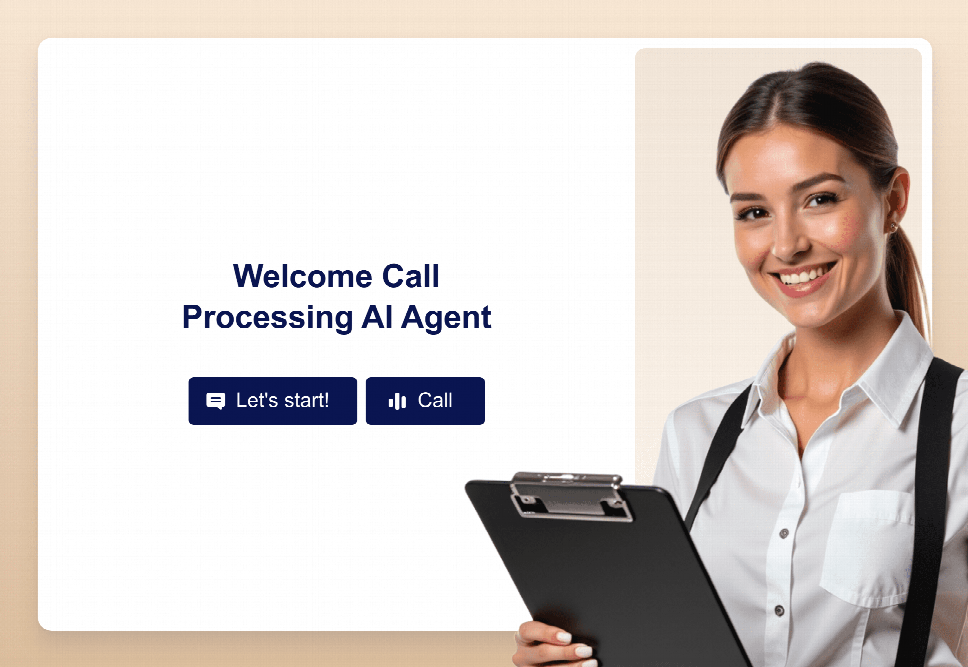 Welcome Call Processing AI Agent Template | Jotform