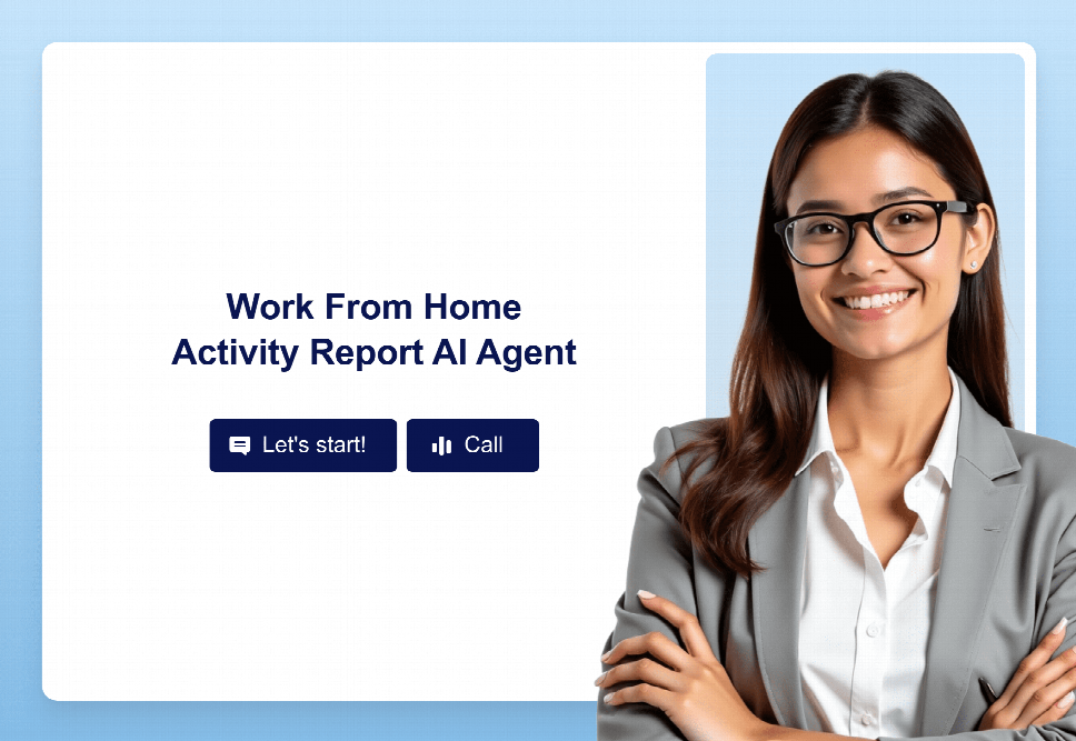 Work From Home Activity Report AI Agent Template | Jotform