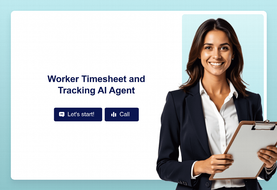 Worker Timesheet and Tracking AI Agent Template | Jotform