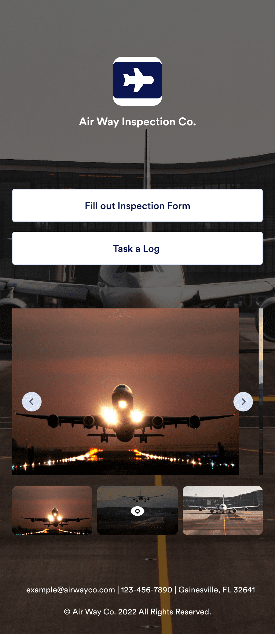 Airport Runway Surface Inspection App Template | Jotform