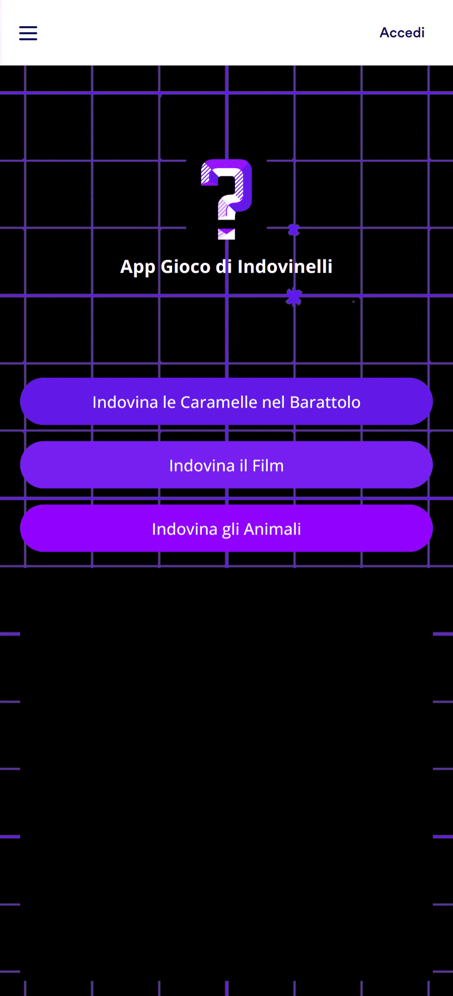 App Gioco di Indovinelli Template | Jotform