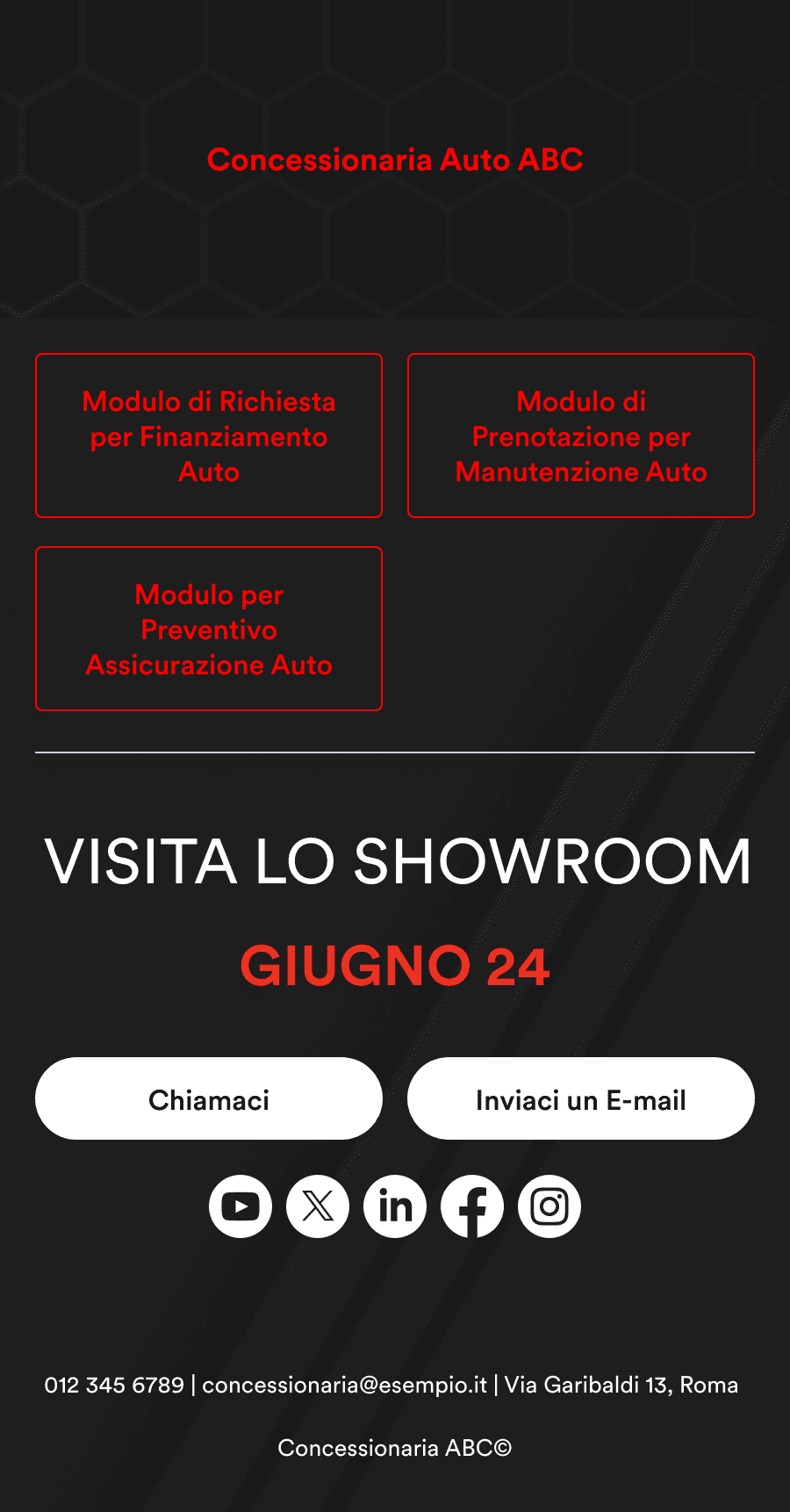 App per Concessionaria Auto Template | Jotform