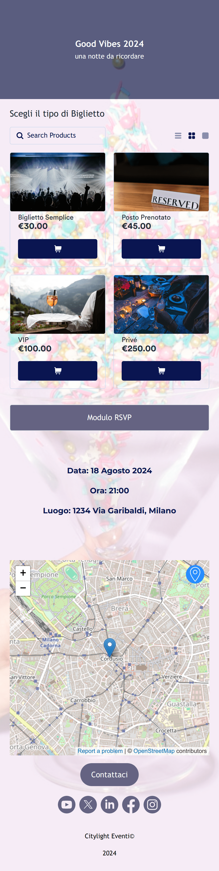 App per Inviti ad Eventi Template | Jotform