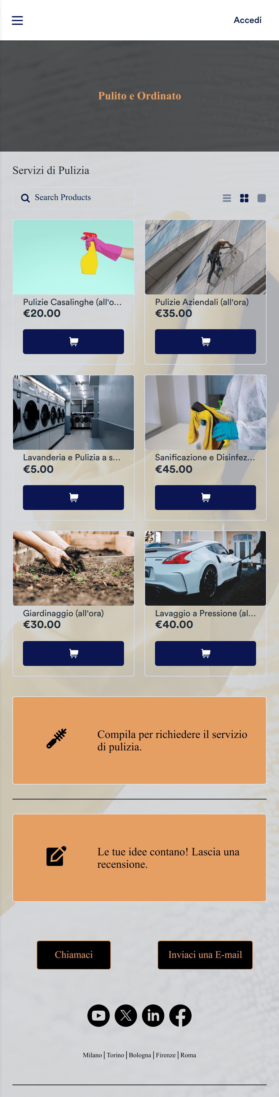 App per Servizi di Pulizia | Jotform