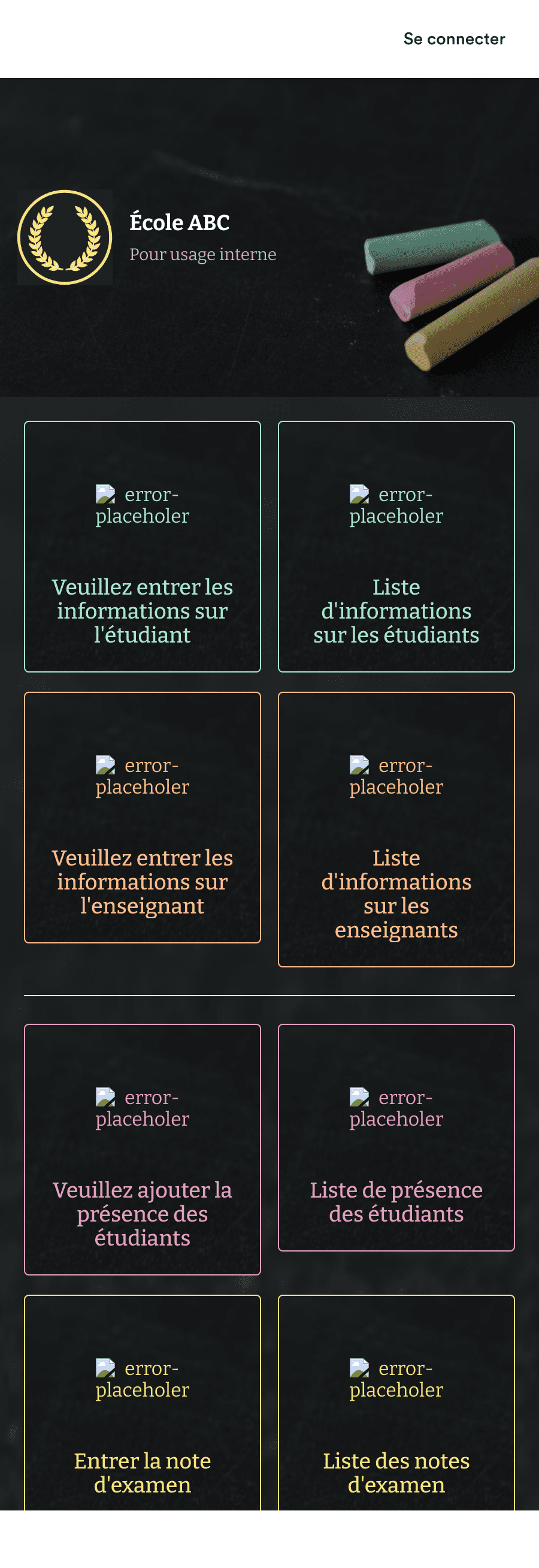 Application de gestion d'école Modèle | Jotform