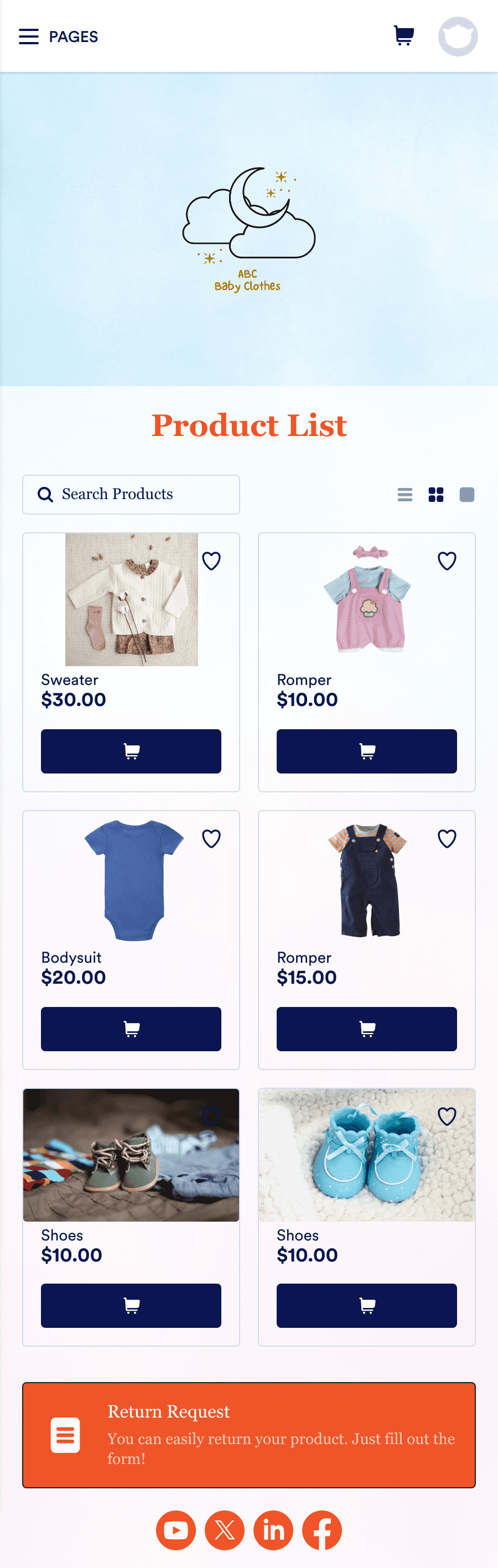 Baby Clothes App Template | Jotform