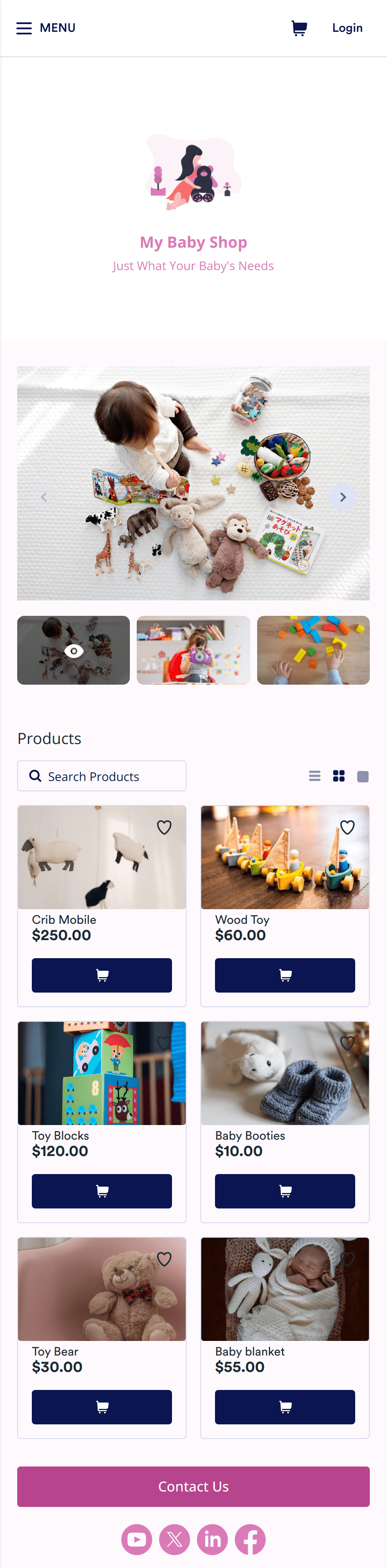 Baby Gift Store App Template | Jotform