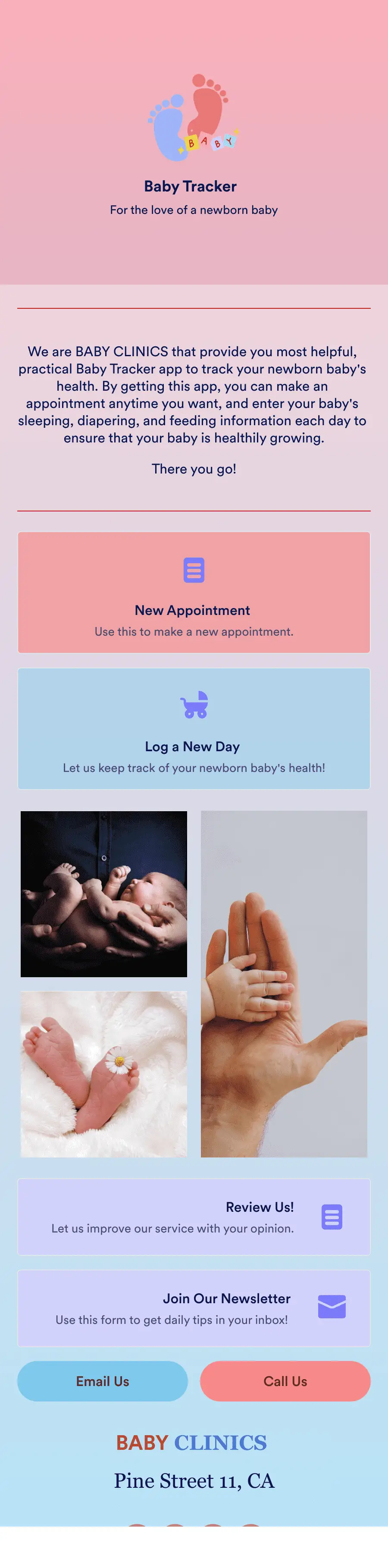 Baby Tracker App Template | Jotform