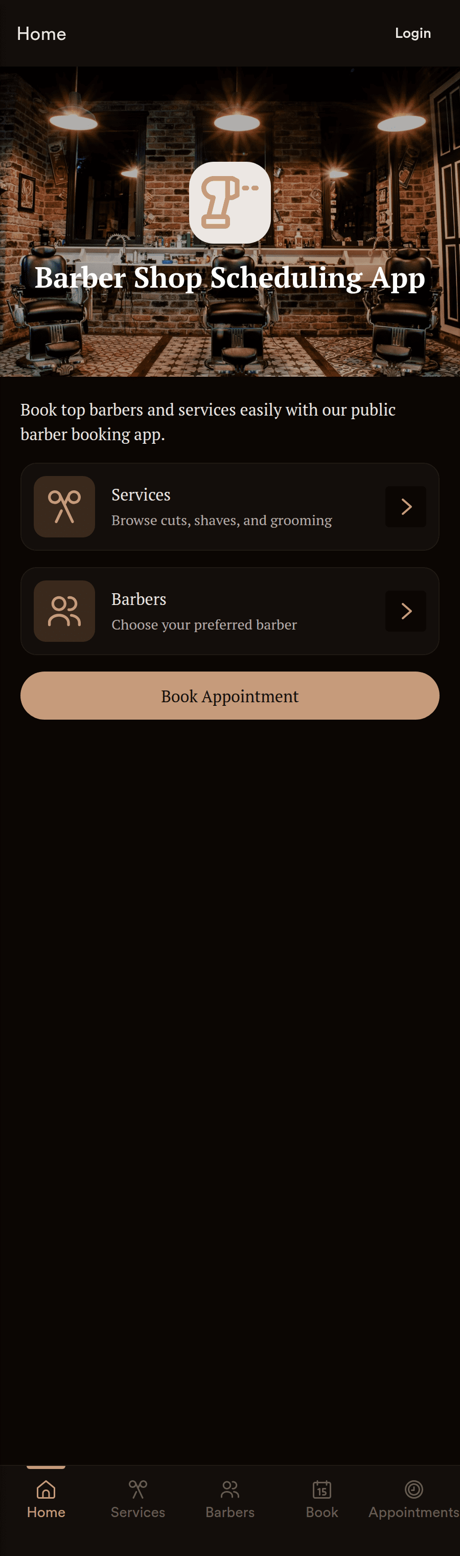 Barber Shop Scheduling App Template | Jotform